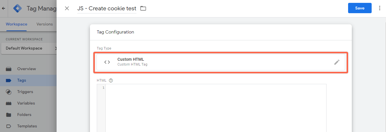 Read and write cookies in GTM