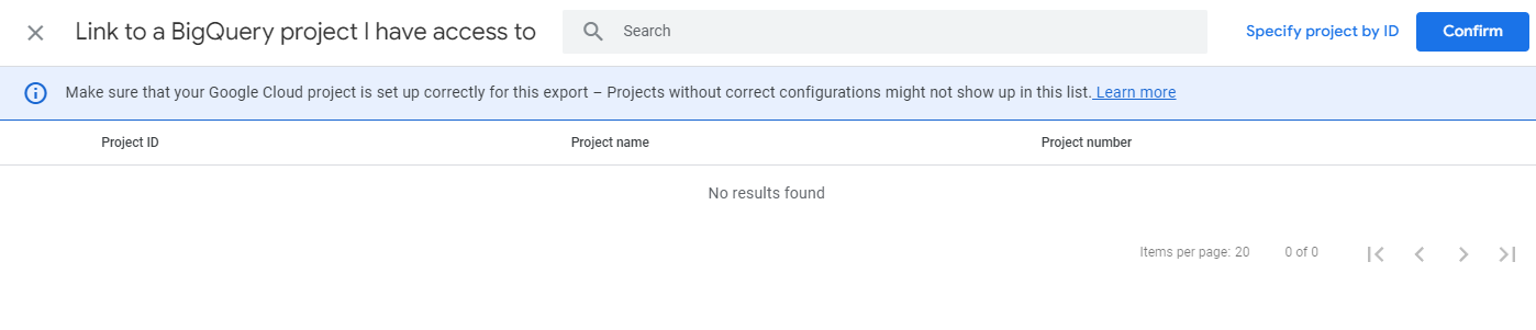 Export Google Analytics 4 data into BigQuery